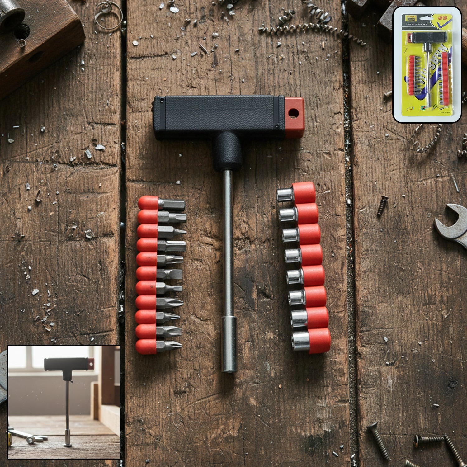 T Handle Screwdriver Tool Kit Set (1 Set) – gambitproduct.com