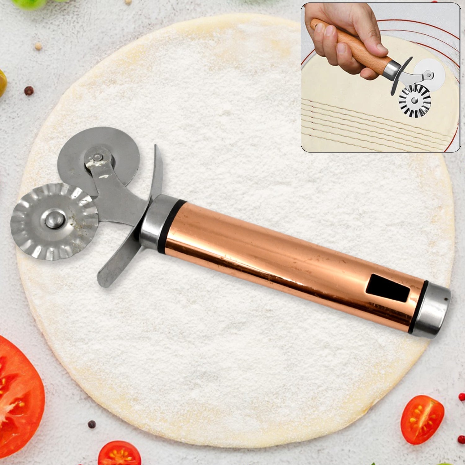 Pastry cutter wheel - Pie Crust Cutter Premium Double Cutter Wheel (1 ...