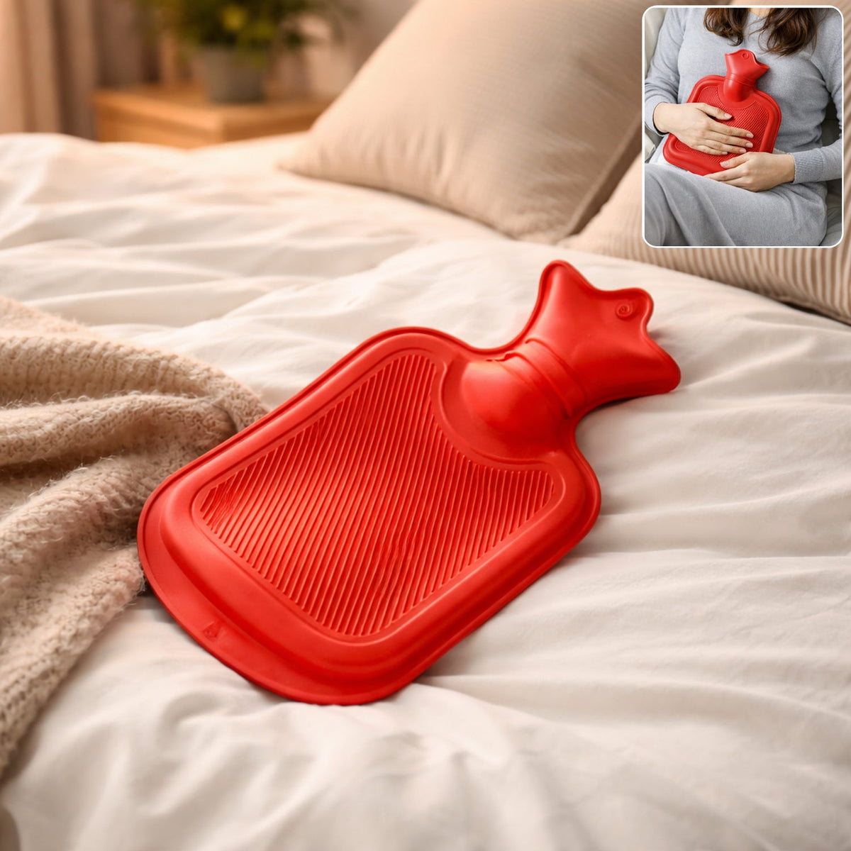 Classic Rubber Hot Water Bag for Pain Relief (1 pc) – gambitproduct.com