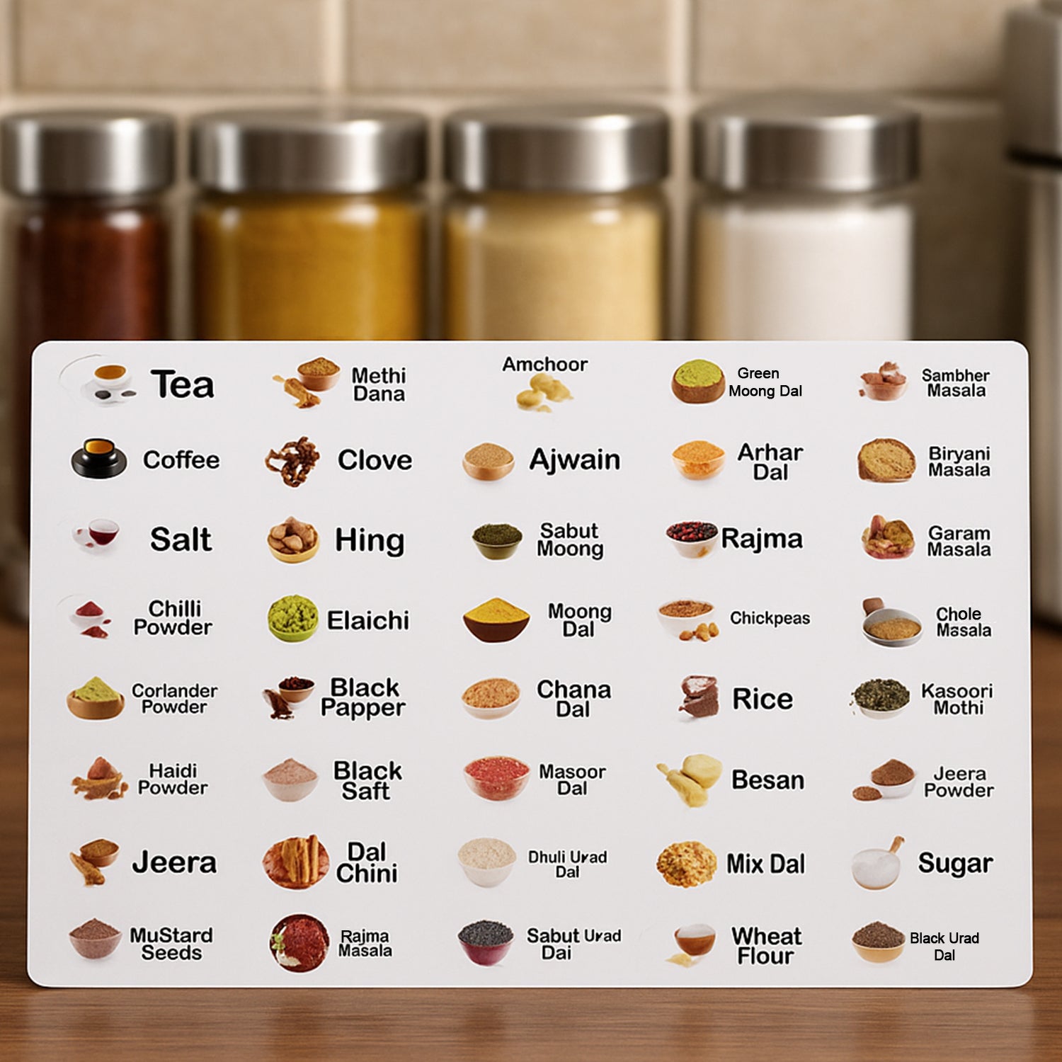 Kitchen Spice Jar Label Sticker Sheet (1 Sheet) – gambitproduct.com
