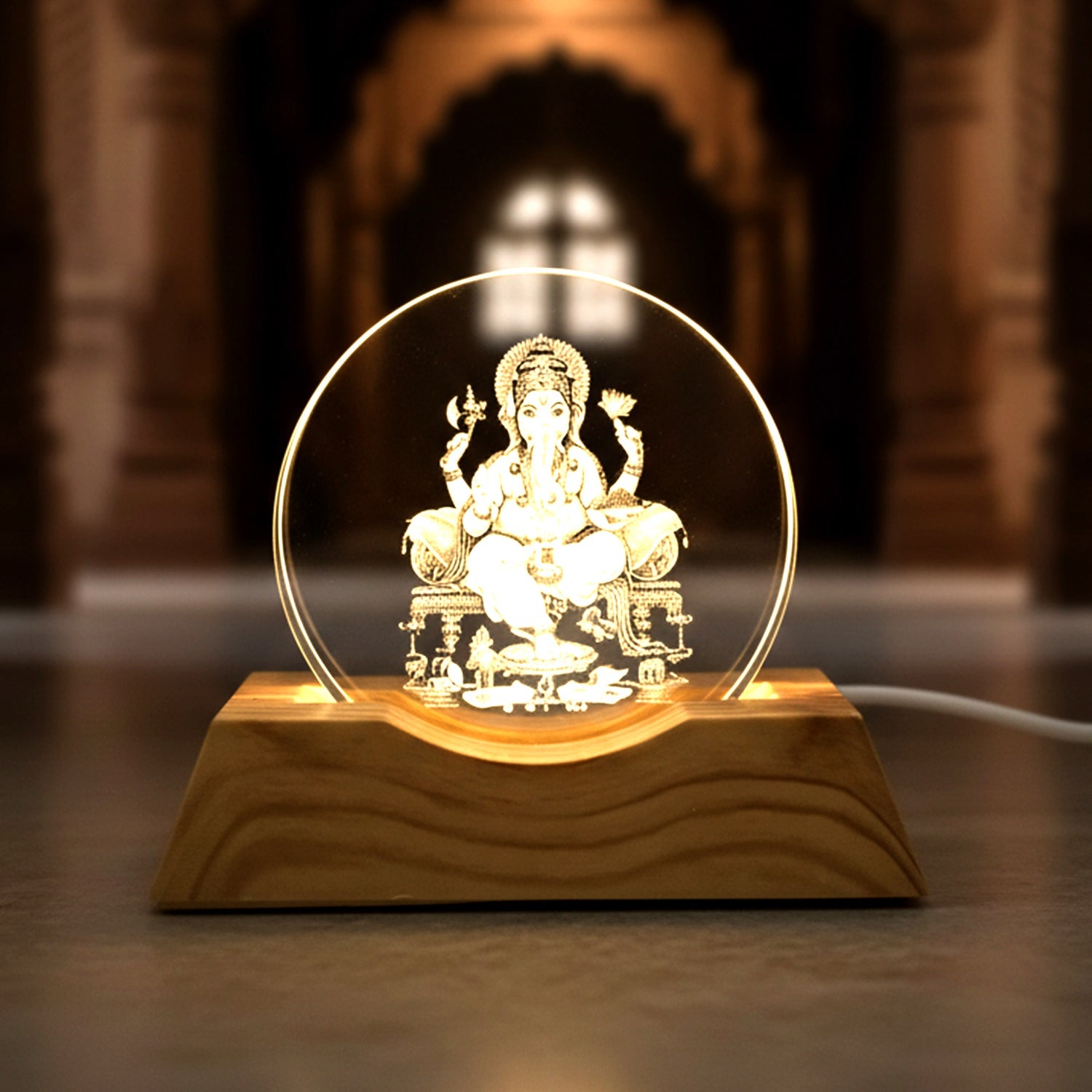 3D Lord Ganesha Acrylic LED Night Lamp (1 Pc) – gambitproduct.com