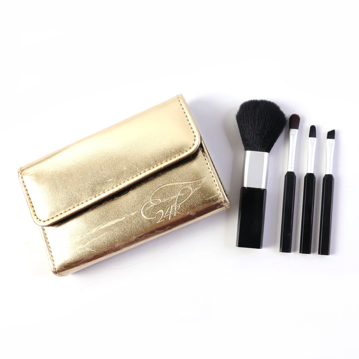 4 in 1 Professional Makeup Brush Set with Premium Storage Pouch (1 Pc ...