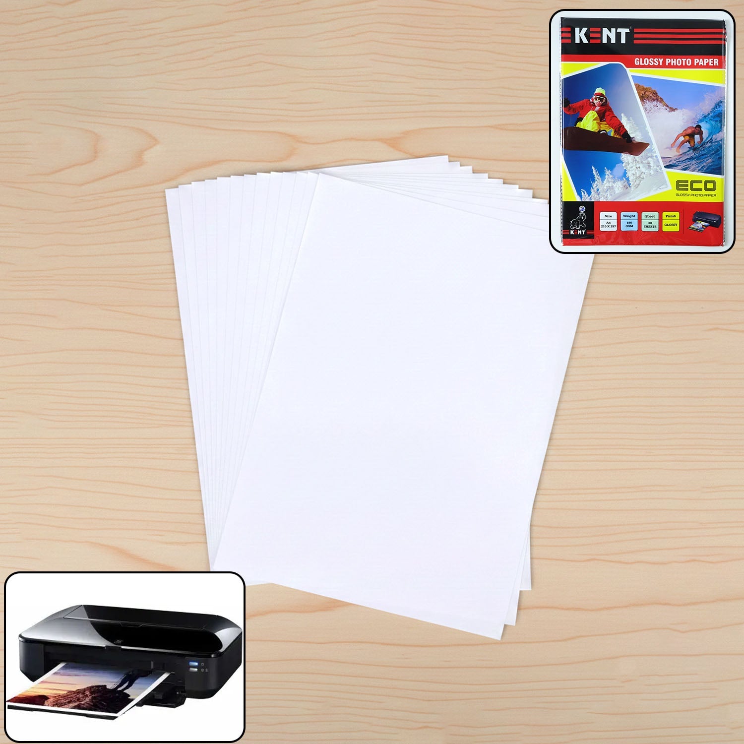 A4 Size High Glossy Photo Paper Sheets (A4 Size 20 Sheets ...