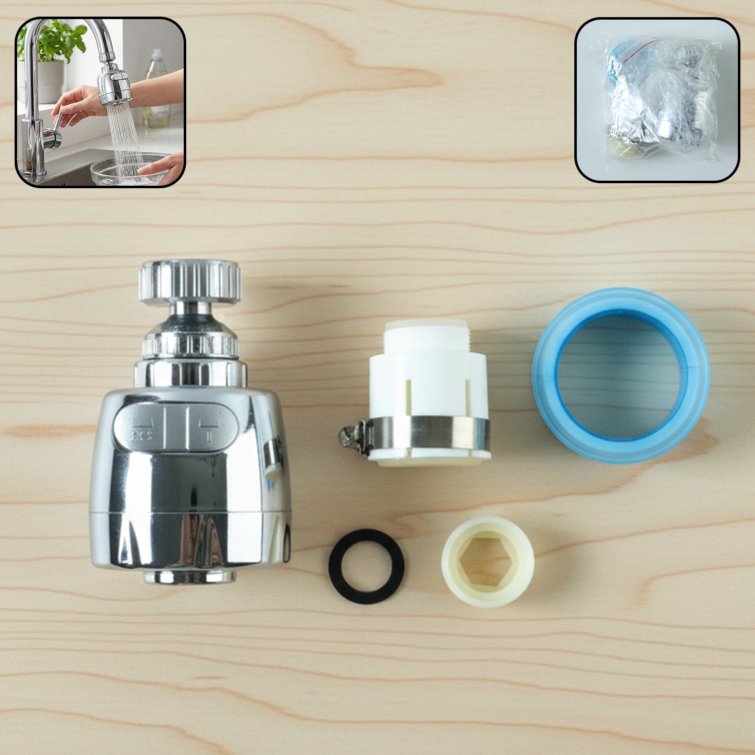360 Degree Rotating Faucet Water Saving Tap Aerator (1 Set ...