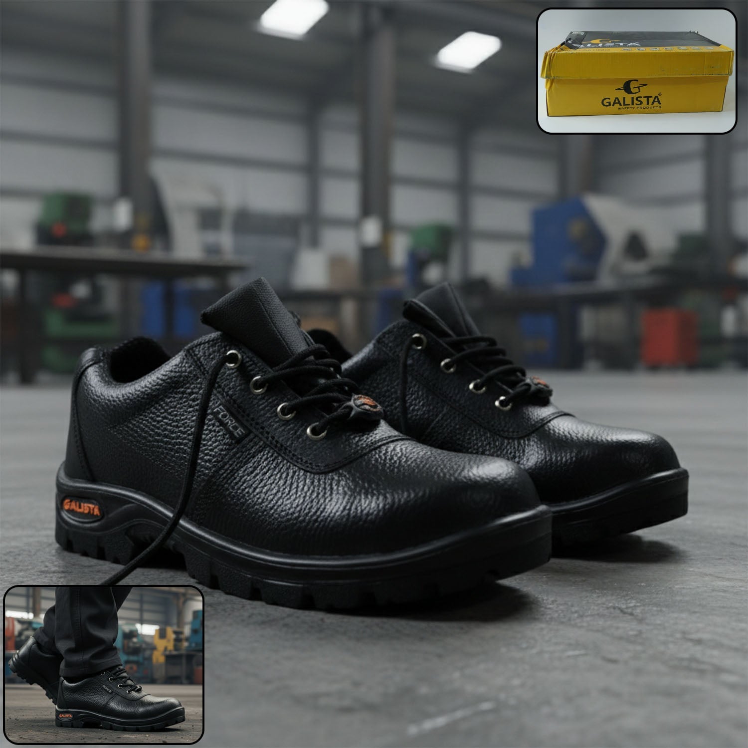 Industrial Safety Shoes with Steel Toe Protection and Anti-Slip Sole ...