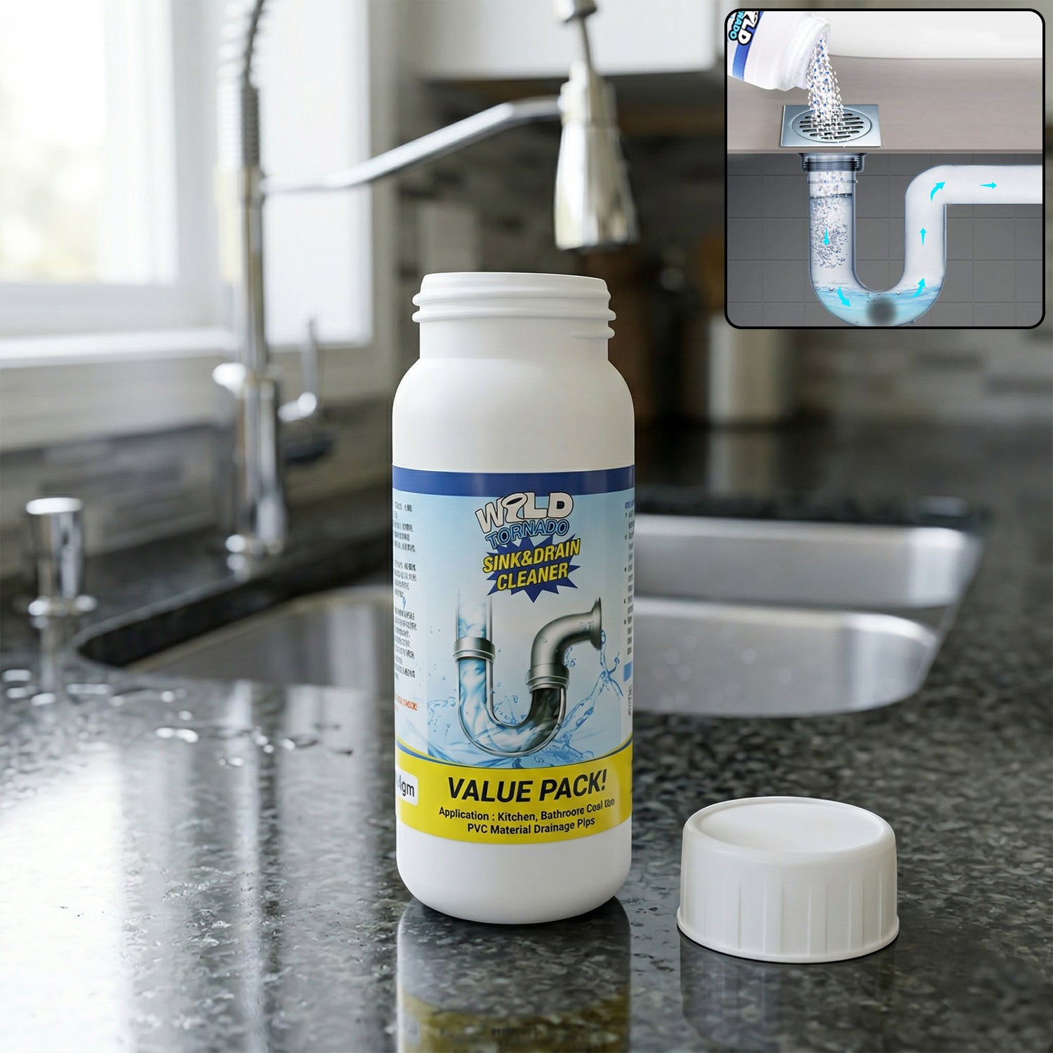 Sink and Drain Cleaner Powder 200 Gm – gambitproduct.com