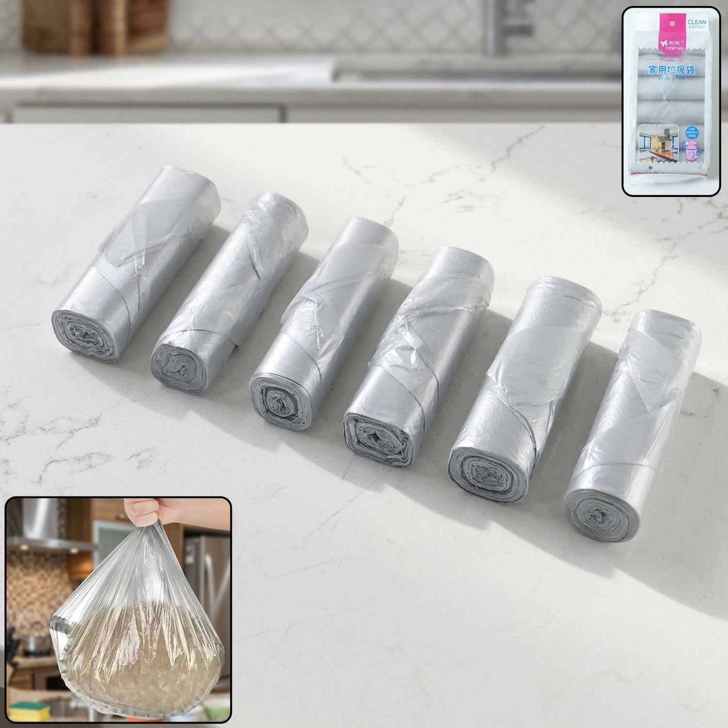 Multipack Garbage Bags Roll Set (6 Roll, 45x55 Cm) – gambitproduct.com